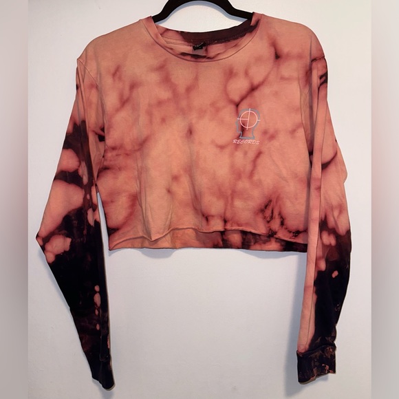 Brain Dead | Tops | Brain Dead Record Cropped Tiedye Graphic | Poshmark